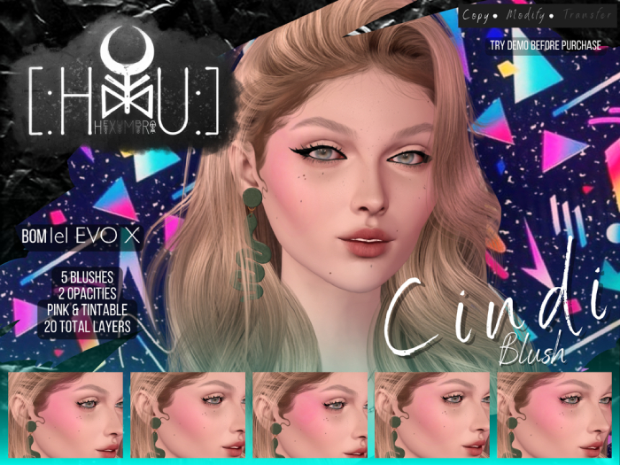 Second Life Marketplace - [HEXUMBRA] Cindi Blush DEMO